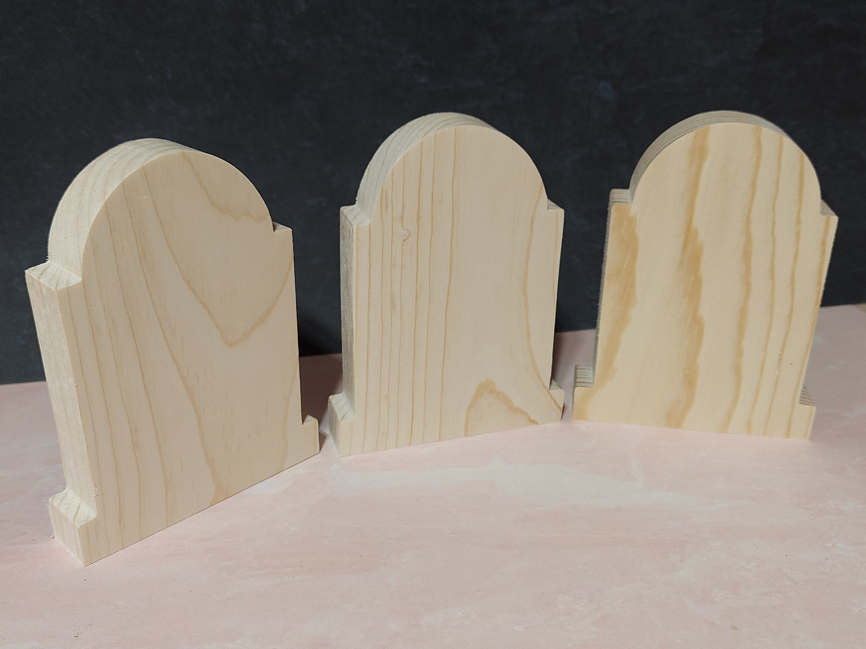 3 Unfinished Wood Tombstone Cutout. Standing Wooden Gravestone - Etsy