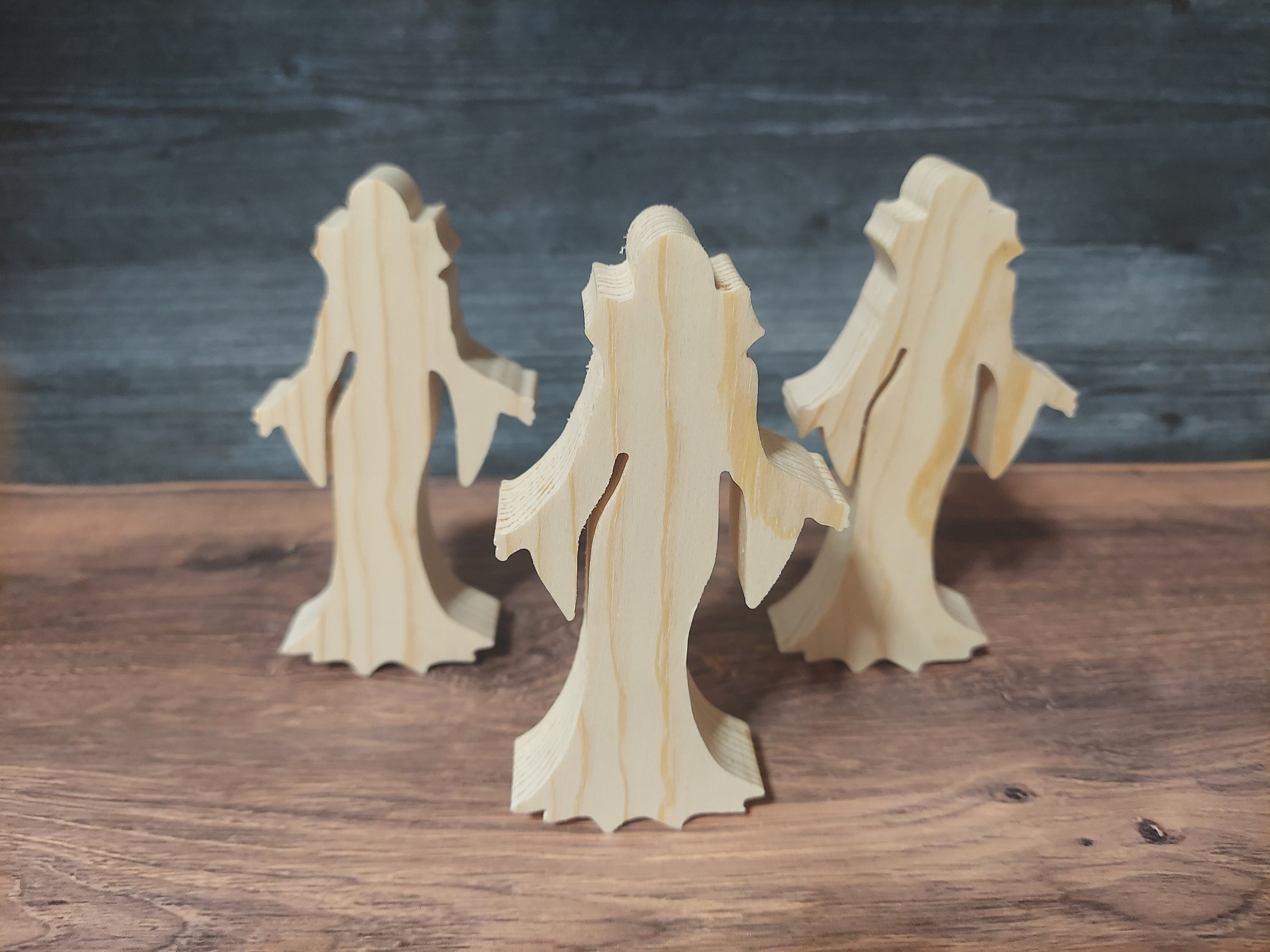 10 or 20 Unfinished Wood Vampire Cutouts. Standing Wooden Vampire Shape ...