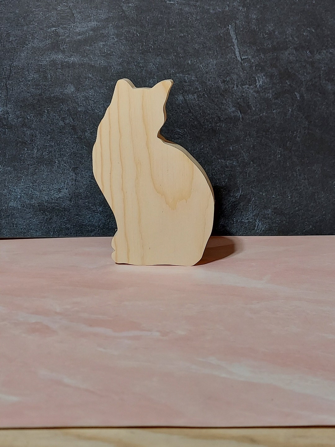 10 or 20 Unfinished Wood Cat Cutout. Standing Wooden Cat Shape. Black ...