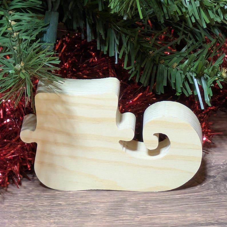 Unfinished Wood Elf Boot Cutout. Standing Christmas Craft Shape. Wooden ...