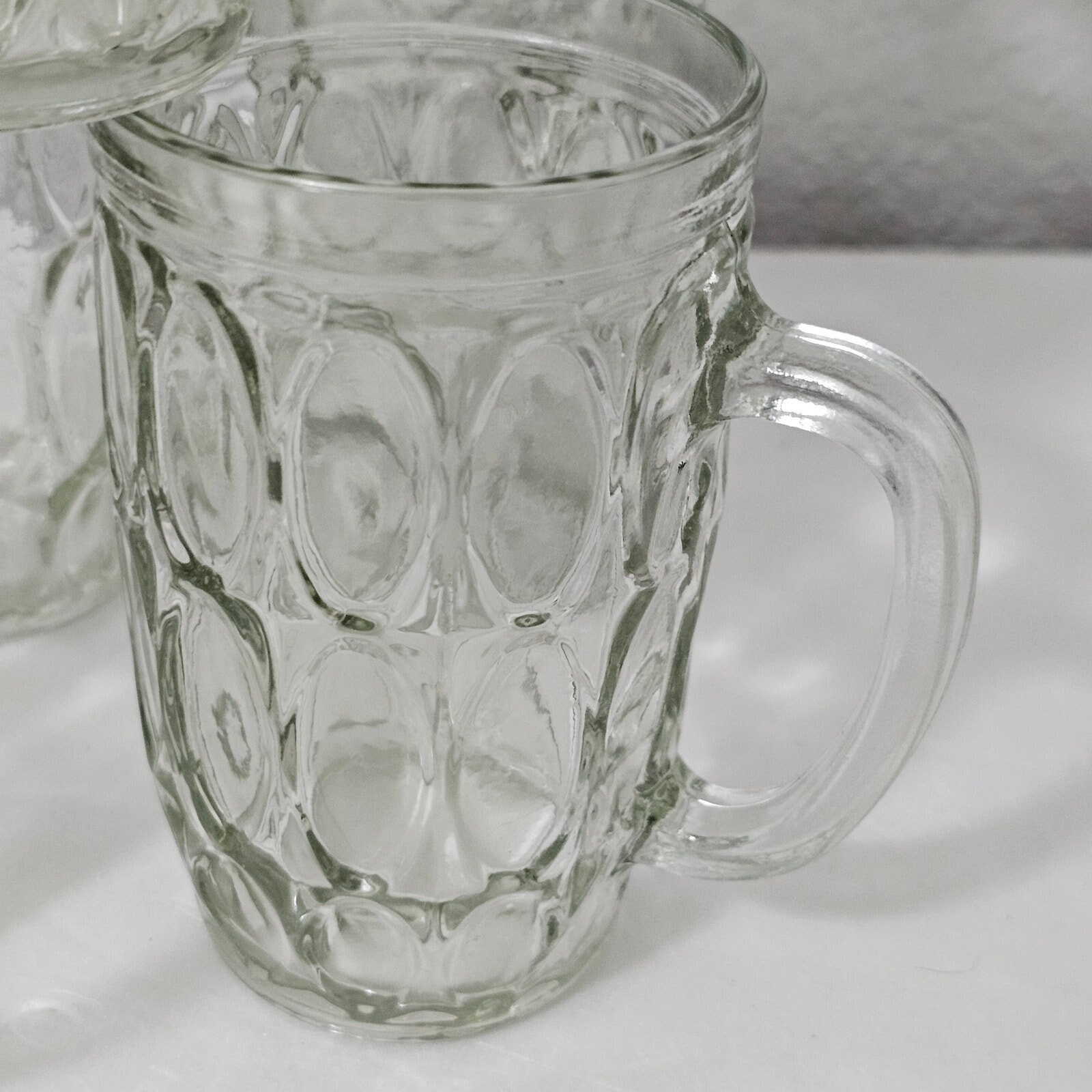 Vintage Dimple Beer Mugs 16 Oz Clear Glasses Lot of 6 - Etsy