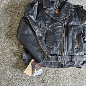 Vintage Unik Biker Jacket USA Zip Outer Liner XXL Chest 44" - Etsy