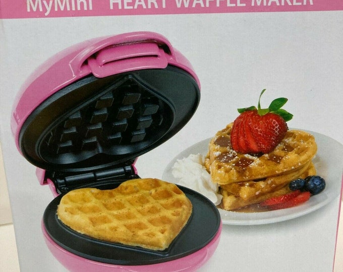 Nostalgia My Mini Heart Waffle Maker, Pink - Etsy