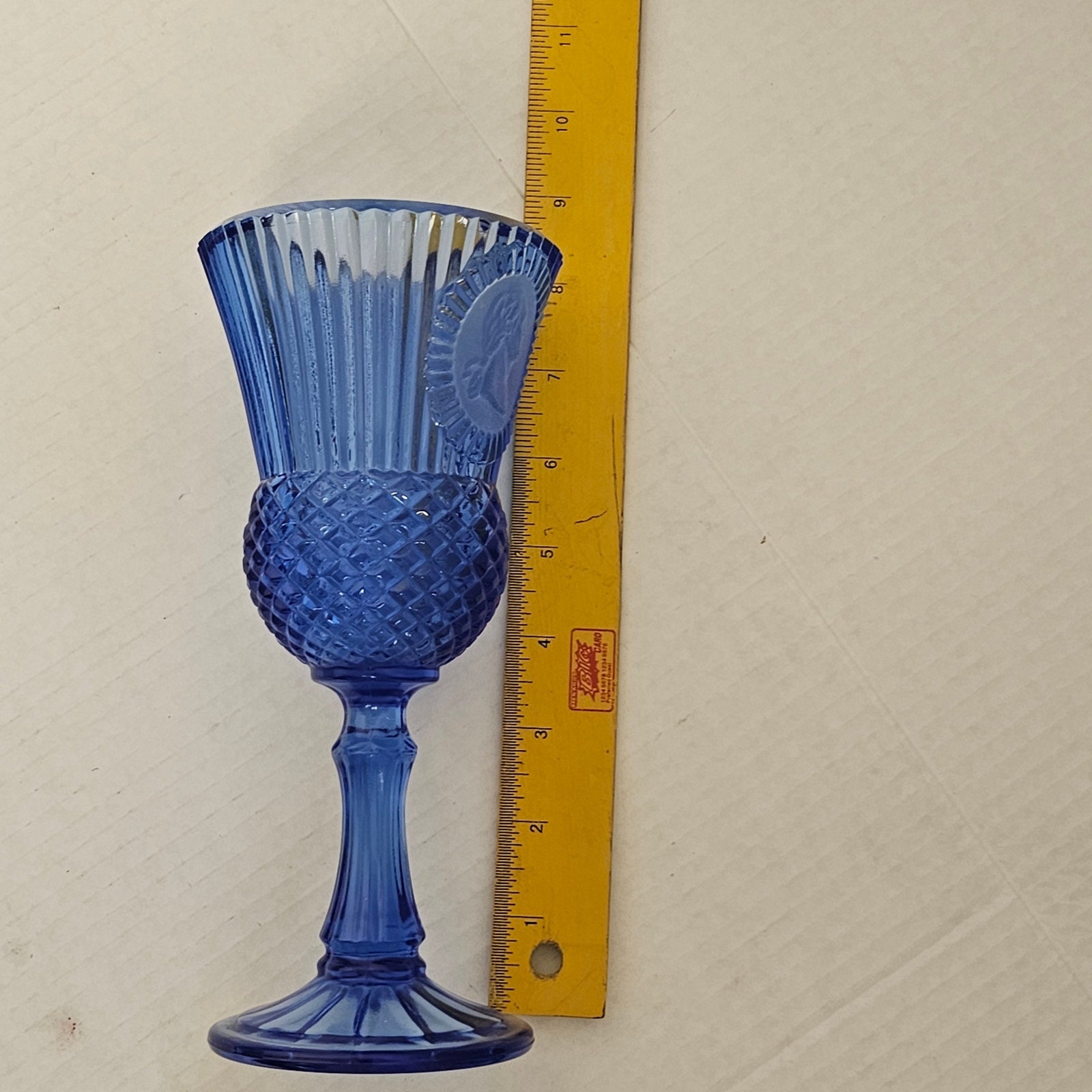 Pair of Avon Goblets Stem Cobalt Blue George & Martha Washington 1976 ...