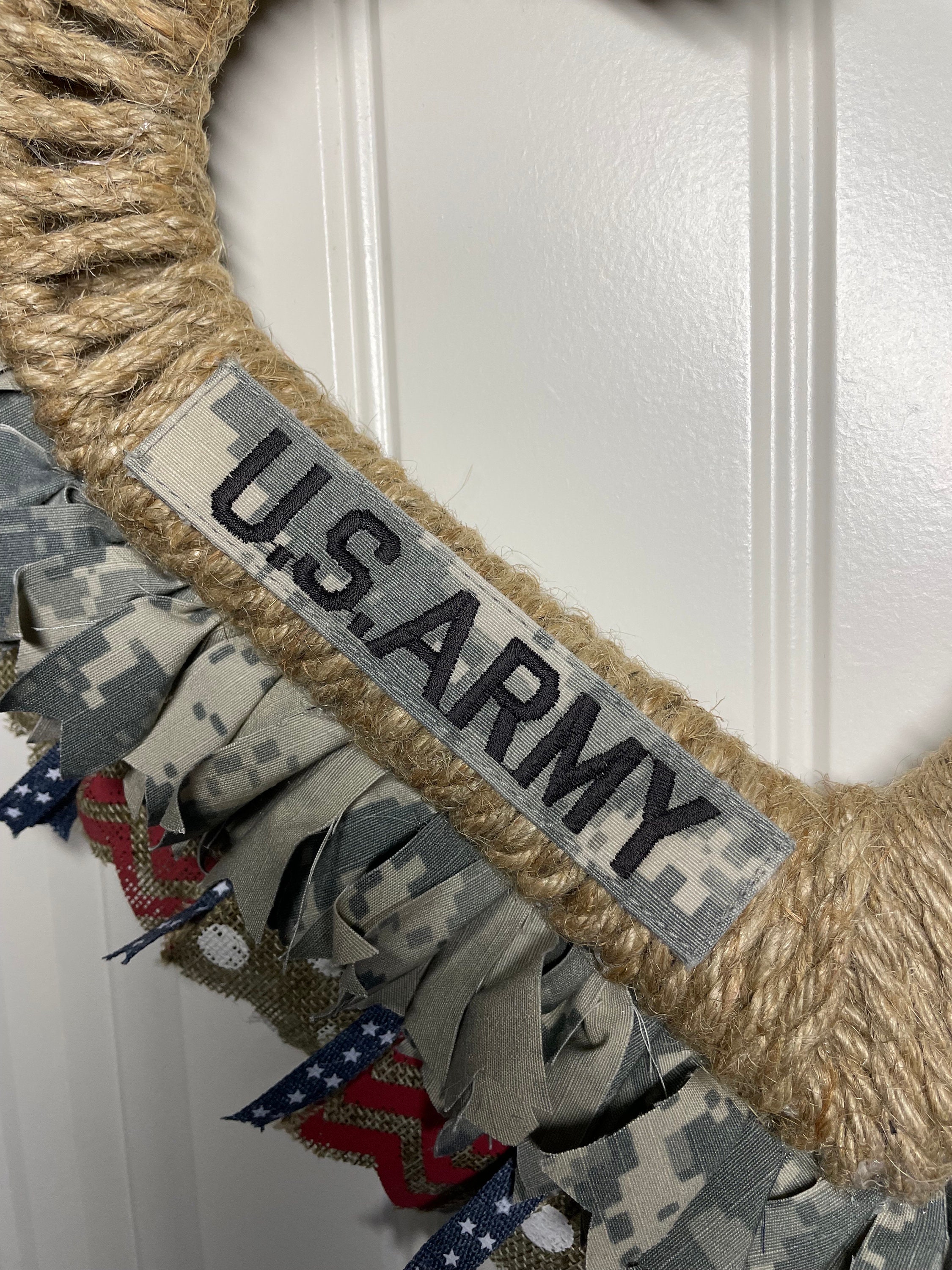 18” US Army ACU Uniform Heart Wreath W/ Service Tape - Etsy