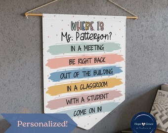 Personalized Where is the School Psychologist Sign, School Counselor ...