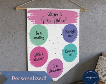 Personalized Where is the School Psychologist Sign, School Counselor ...
