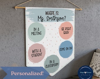 Personalized Where is the School Psychologist Sign, School Counselor ...