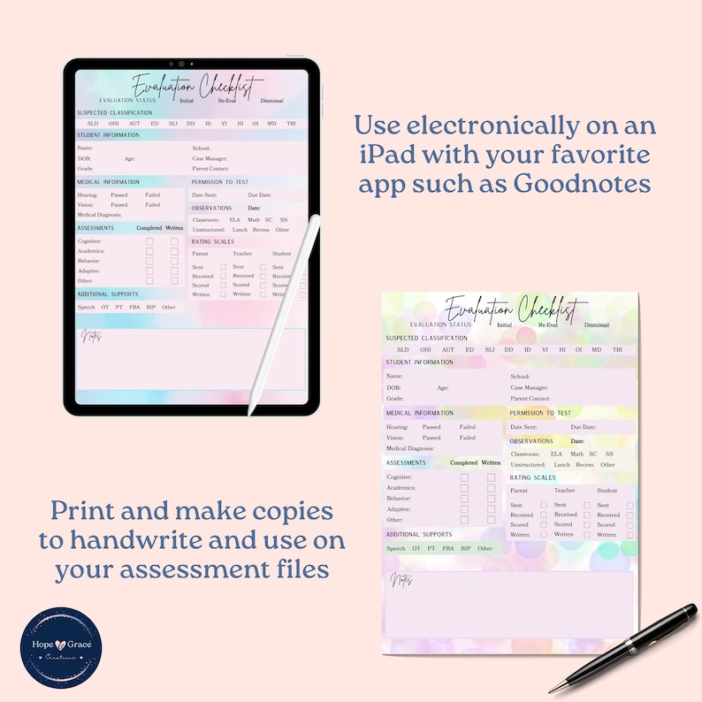 School Psychologist Assessment Checklist, Educational Diagnostician ...