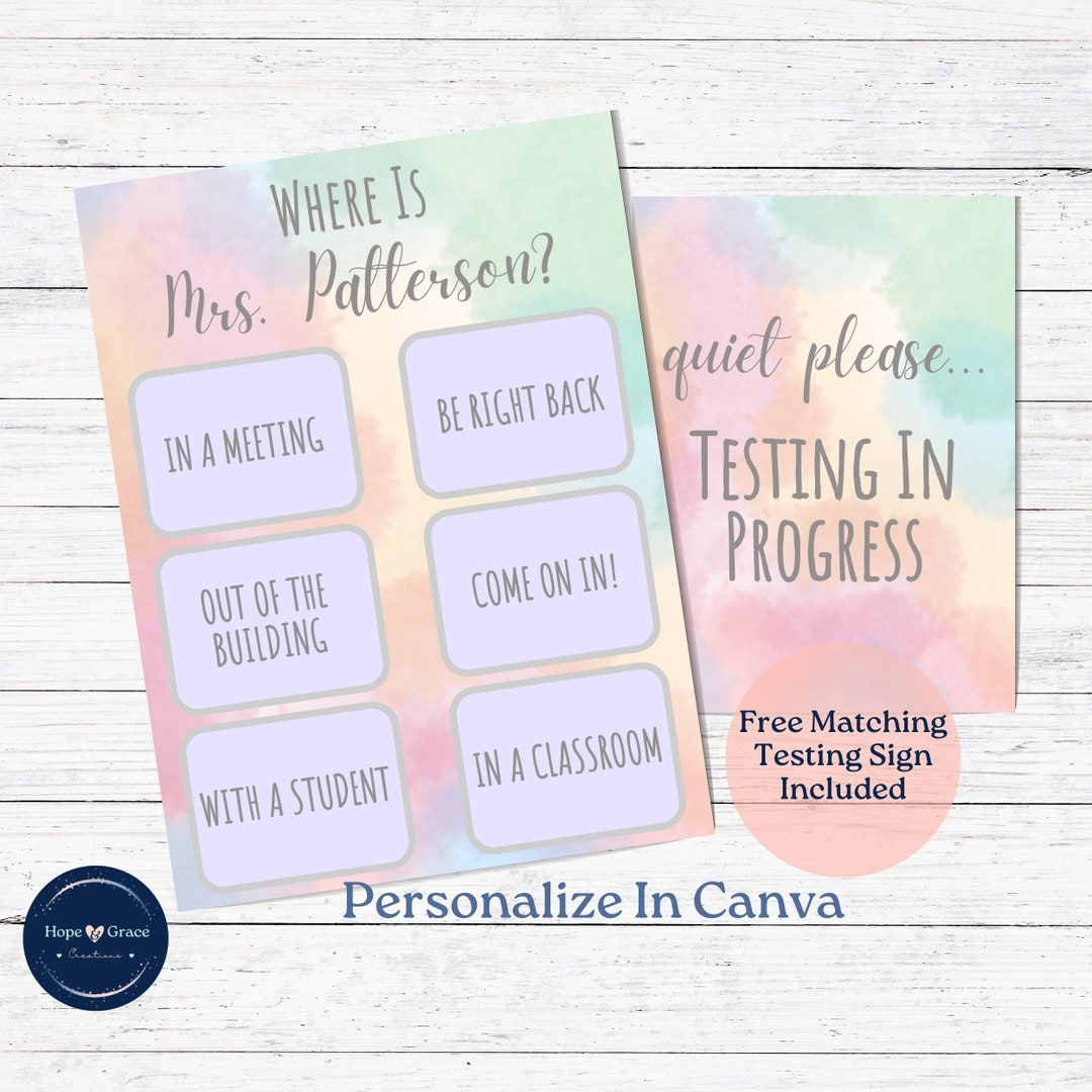 Editable School Counselor Sign, Personalized Teacher Door Sign, Where ...