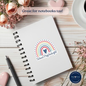 School Psychologist Sticker, Boho Rainbow School Psych Sticker, Gift ...