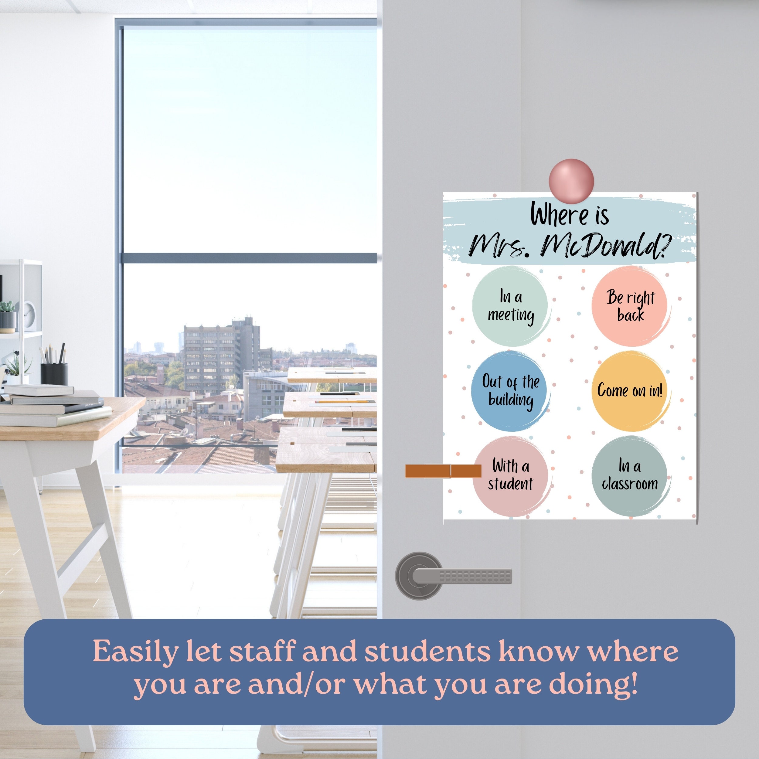 Editable School Counselor Sign, Personalized Teacher Door Sign, Where ...