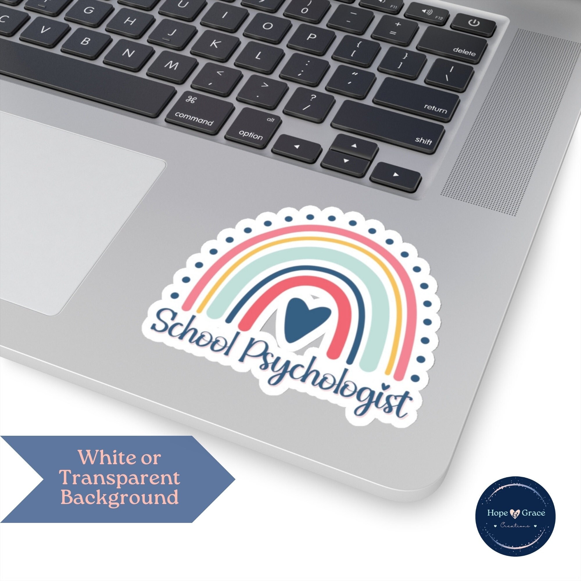 School Psychologist Sticker, Boho Rainbow School Psych Sticker, Gift ...