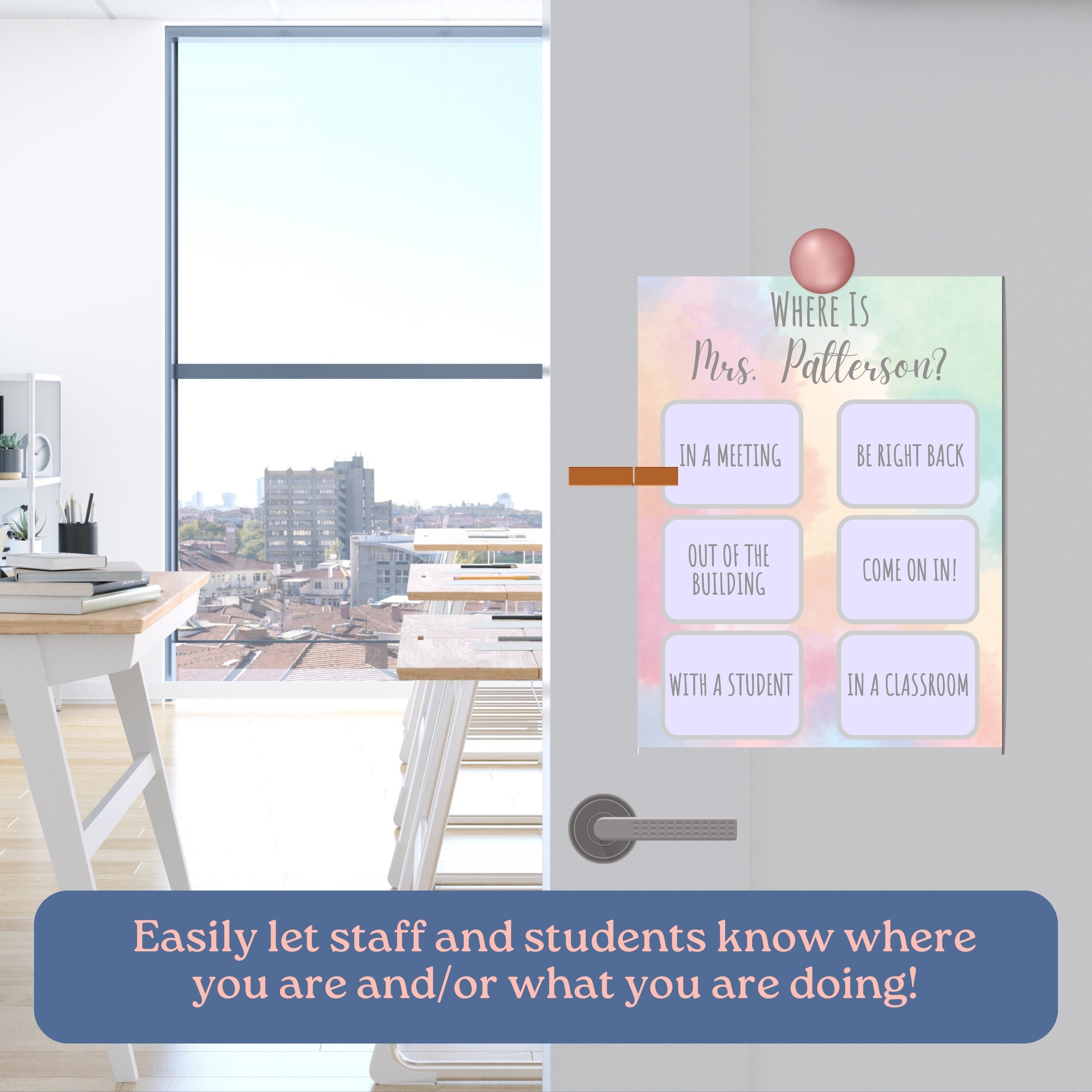 Editable School Counselor Sign, Personalized Teacher Door Sign, Where ...