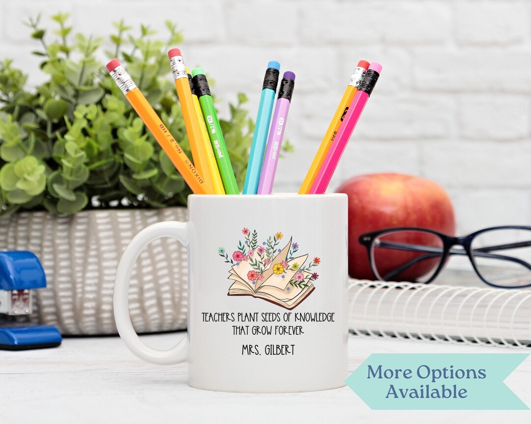 Seeds of Knowledge Personalized Teacher Coffee Mug, Teacher ...