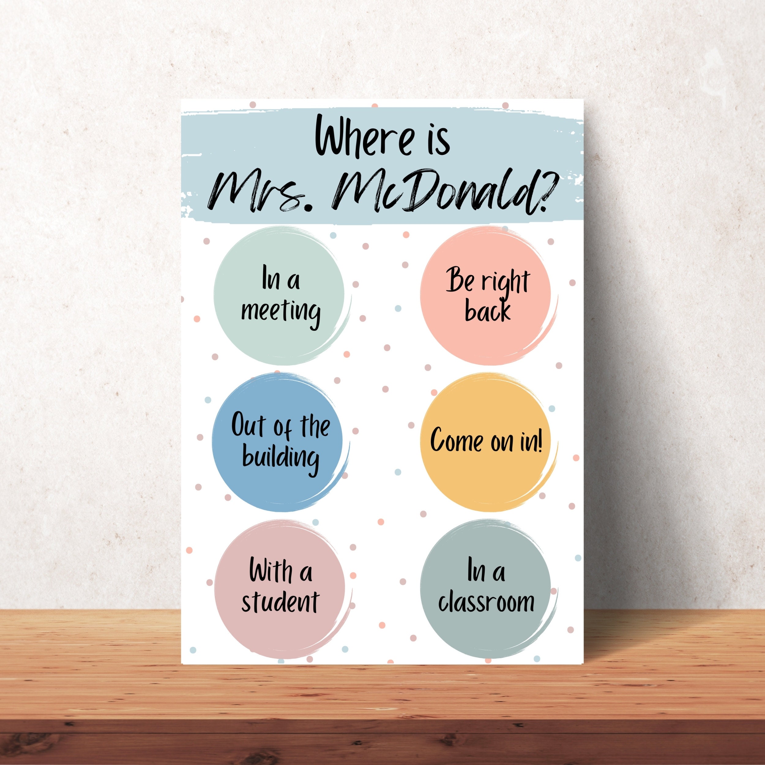 Editable School Counselor Sign, Personalized Teacher Door Sign, Where ...