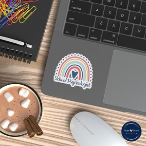 School Psychologist Sticker, Boho Rainbow School Psych Sticker, Gift ...