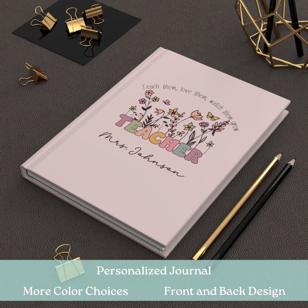 Personalized Teacher Journal, Teacher Memory Book, Teacher Appreciation ...