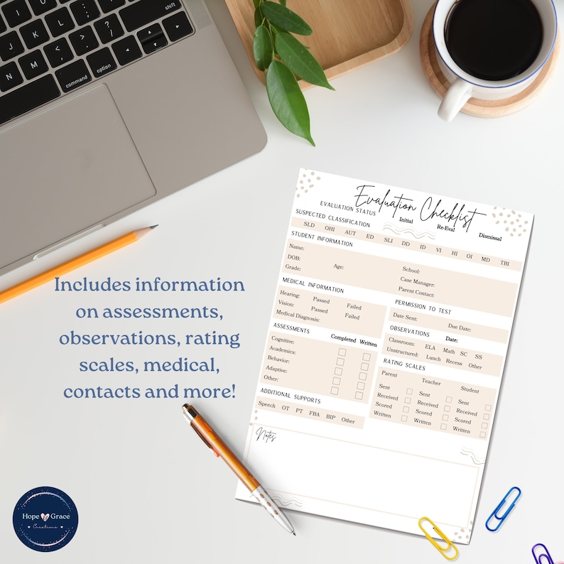 School Psychologist Assessment Checklist, Educational Diagnostician ...