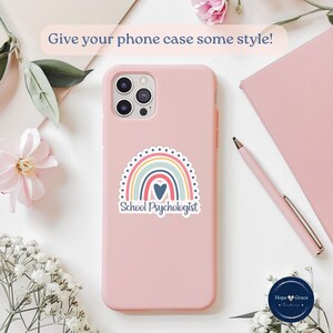 School Psychologist Sticker, Boho Rainbow School Psych Sticker, Gift ...