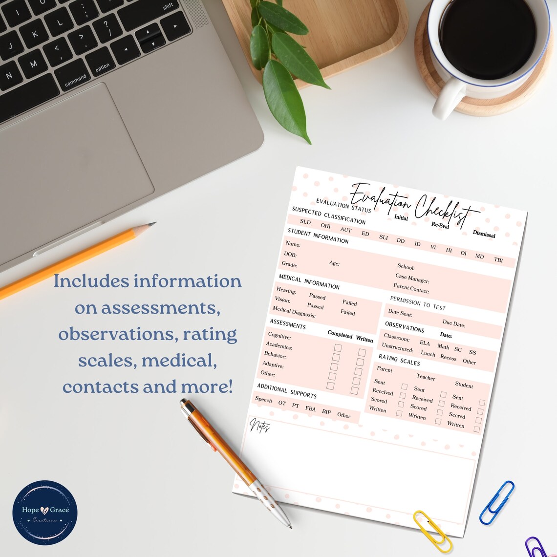 School Psychologist Assessment Checklist, Educational Diagnostician ...