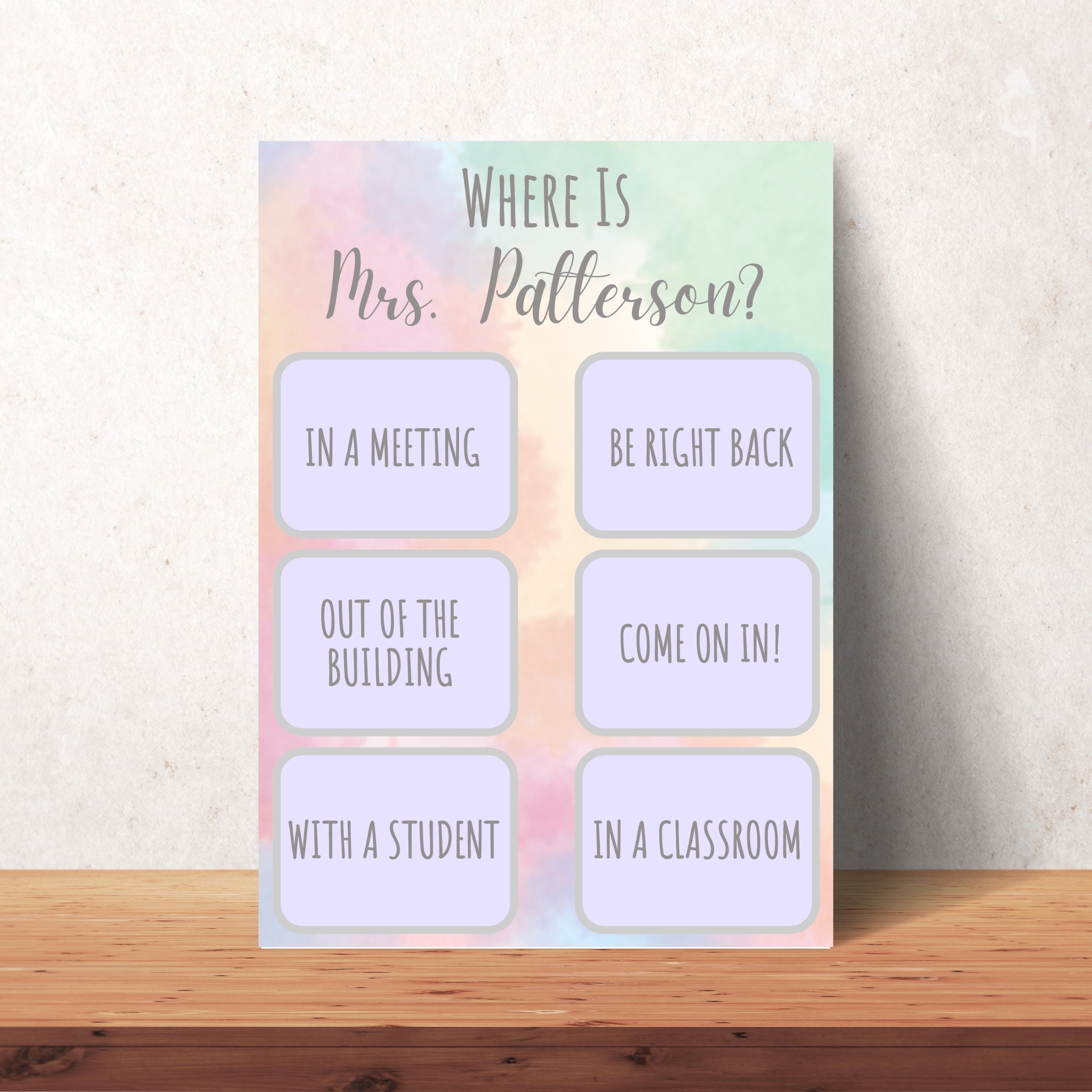 Editable School Counselor Sign, Personalized Teacher Door Sign, Where ...