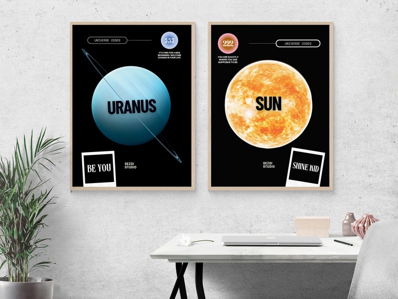 Uranus Planet Poster, Universe Code Print (digital Download) - Etsy
