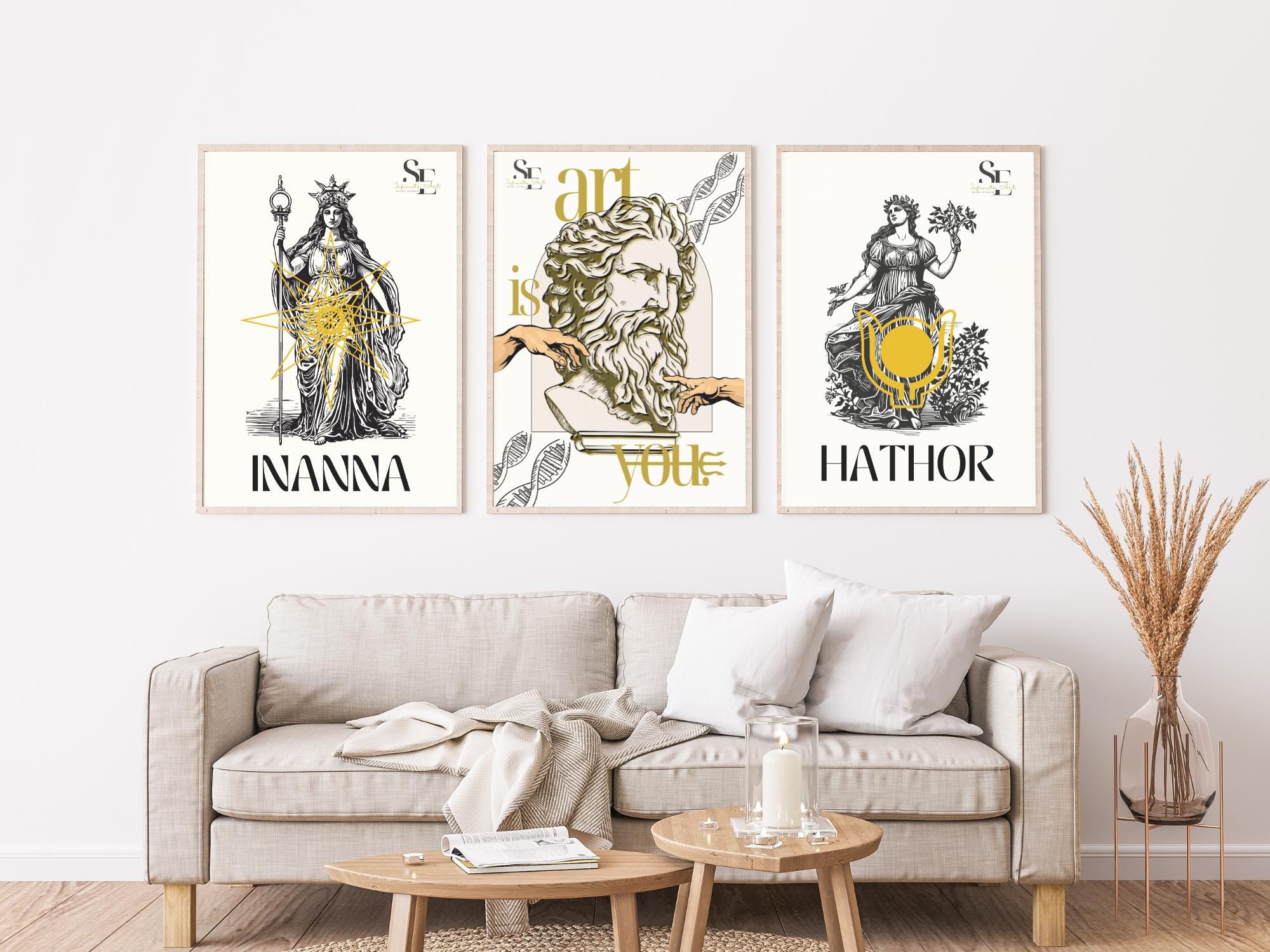 ENKI the SUMERIAN GOD Wall Art Print, Digital Download, God of Water ...