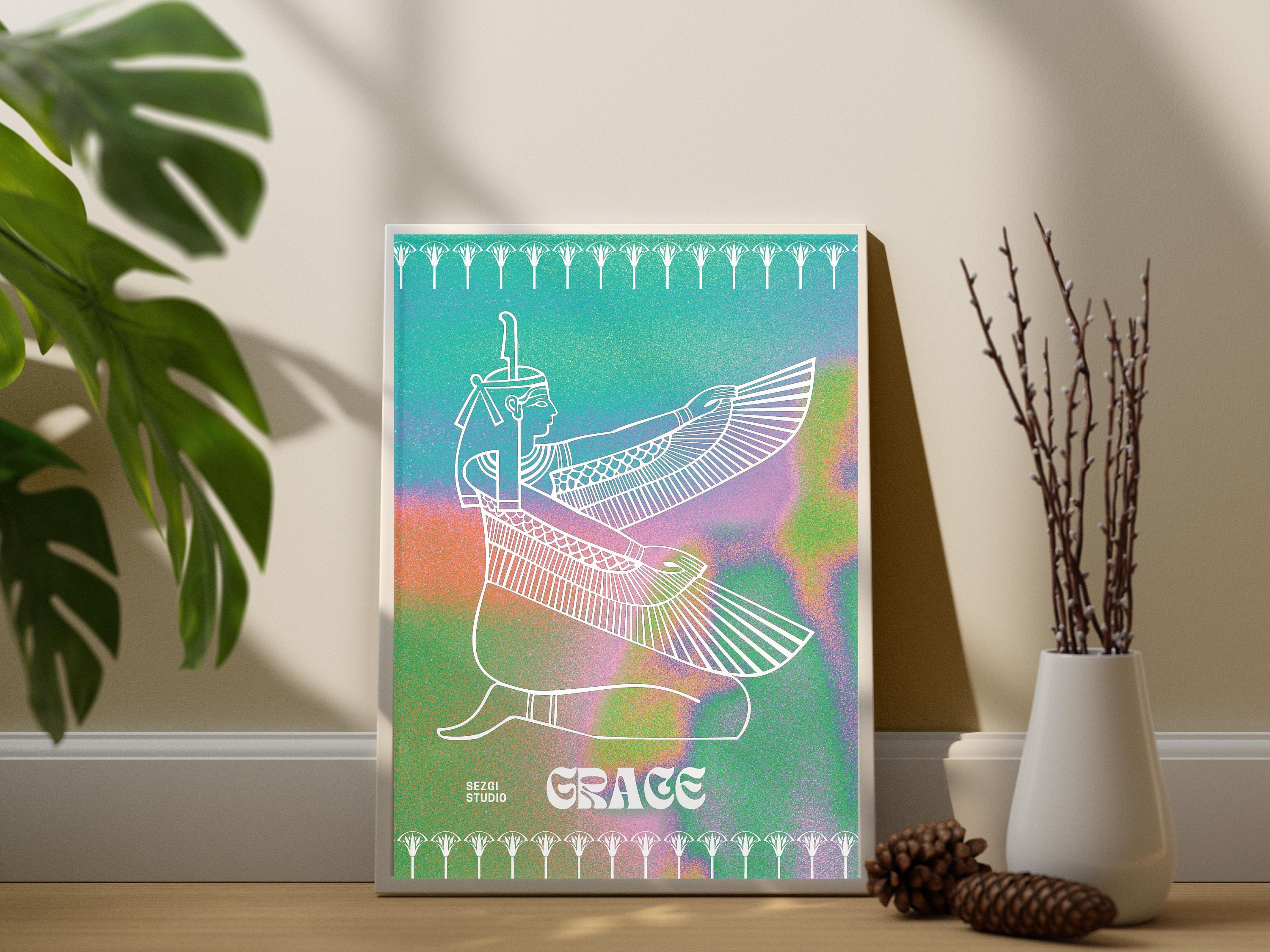 Ancient Egypt Wall Art Set Isis Poster Cleopatra Poster - Etsy