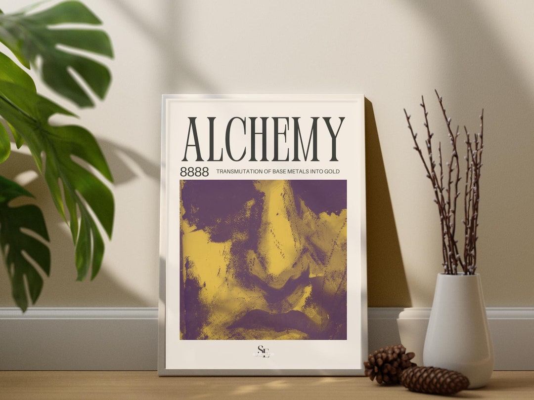 ALCHEMY Wall Art Print, Digital Download, Abstract Poster, Typography ...