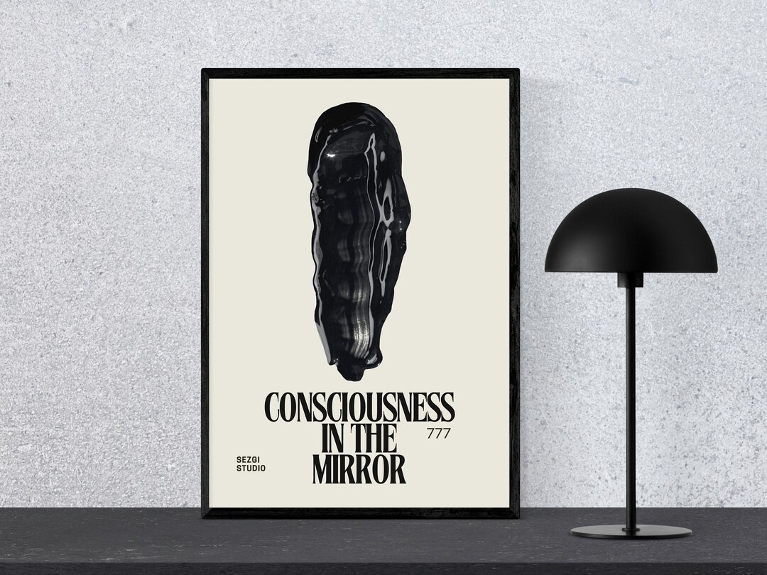 Consciousness in the Mirror Wall Art | Spiritual Abstract Quote Print ...