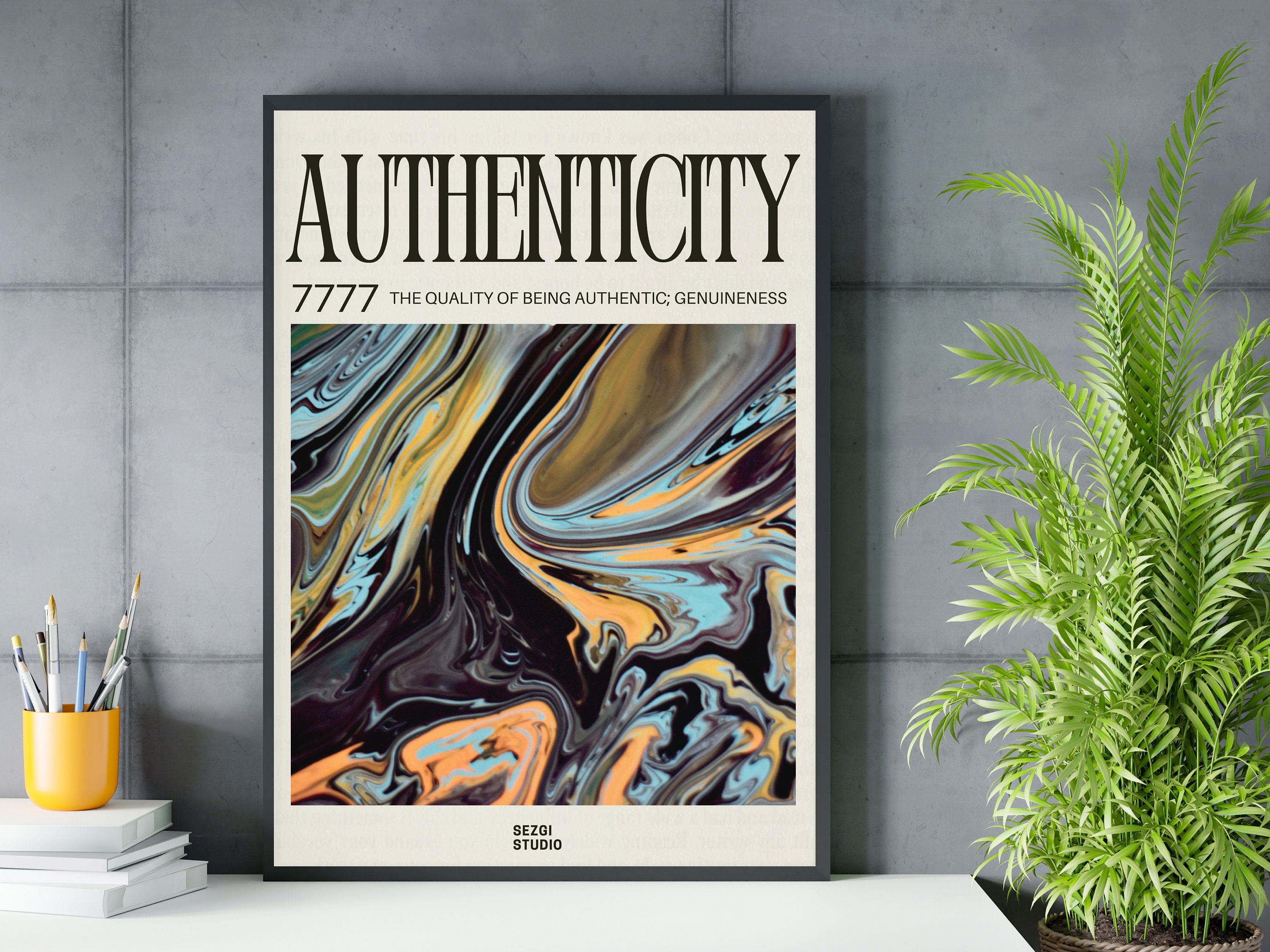 AUTHENTICITY Wall Art Print, Digital Download, Abstract Poster ...