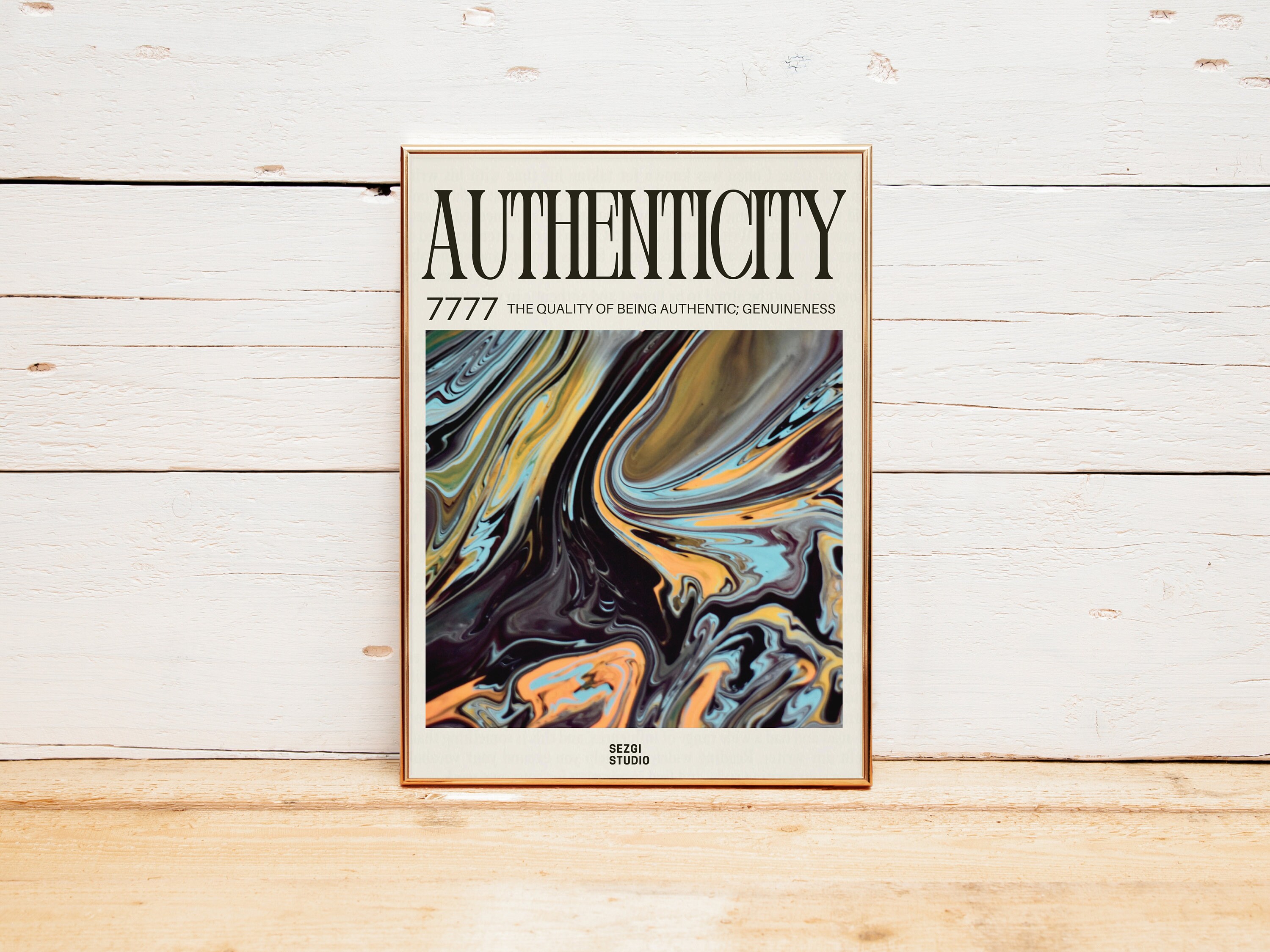 AUTHENTICITY Wall Art Print, Digital Download, Abstract Poster ...