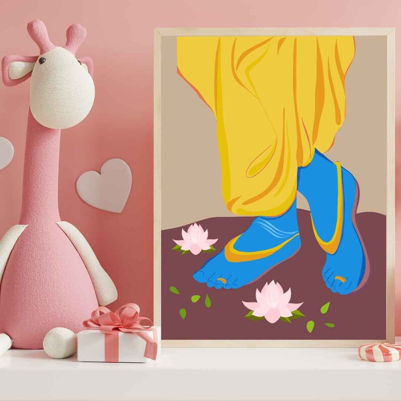 Krishna | Krishna Feet Wall Art | Krishna Poster | Krishna Wall Art ...