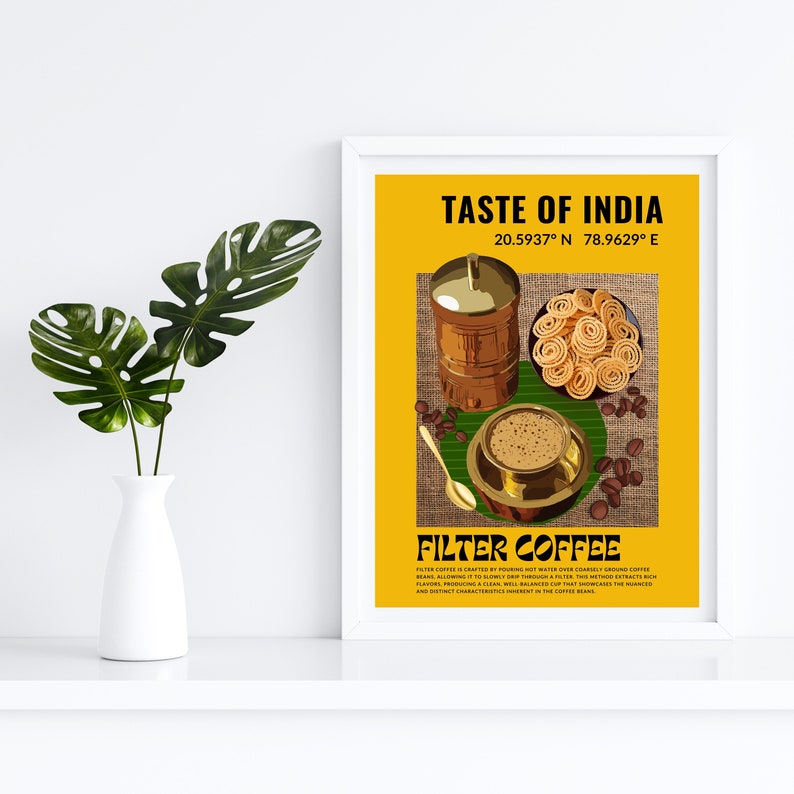 Filter Coffee | India Poster | Desi Art | Kitchen Décor | Food Art ...