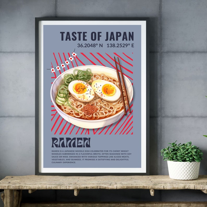 Ramen Print | Japan Poster | Kitchen Décor | Food Art | Eat Sign | Pop ...