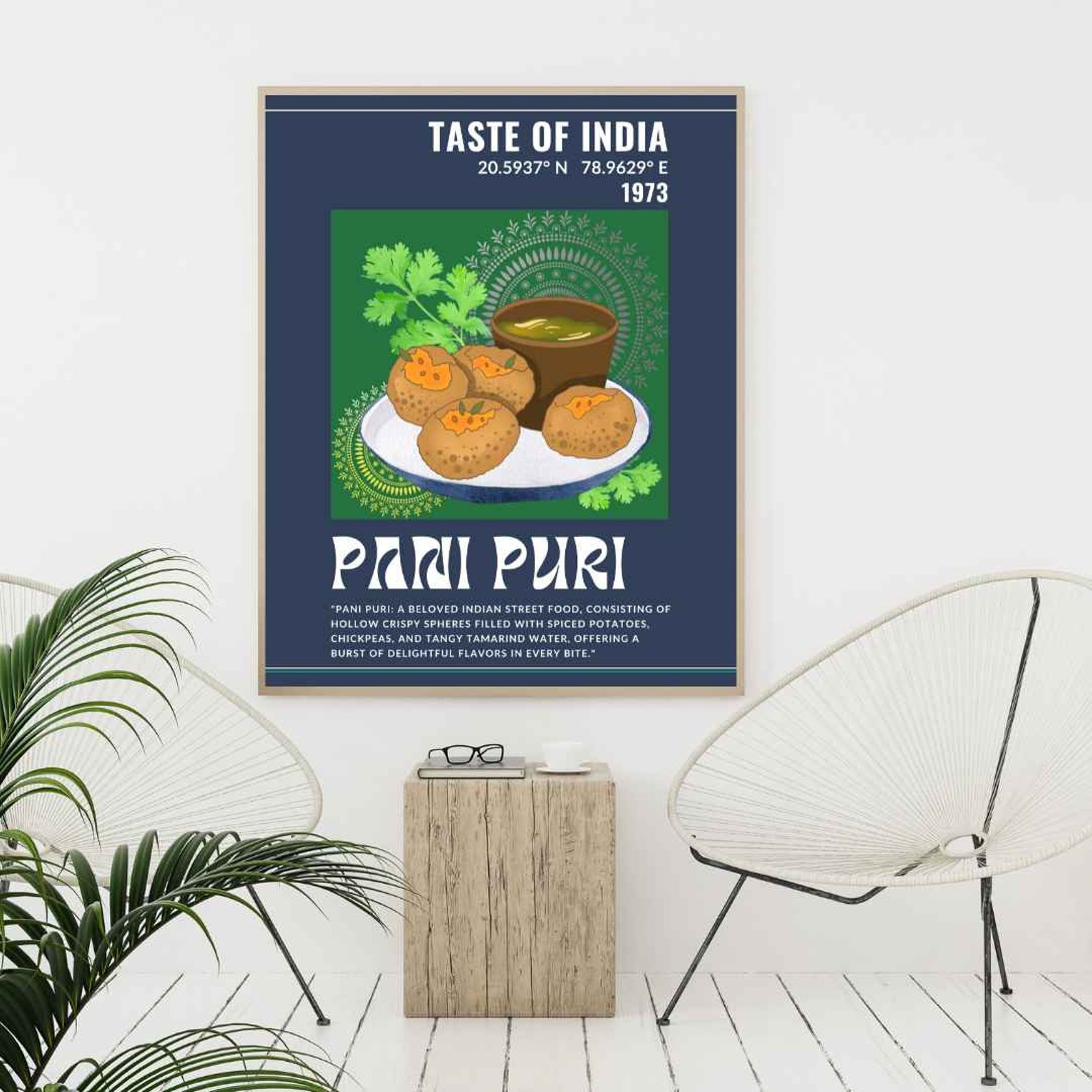 Pani Puri Art | India Poster | Desi Art | Kitchen Décor | Food Art ...