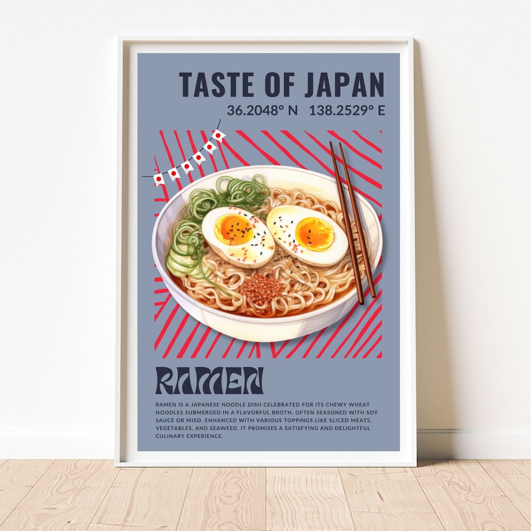 Ramen Print | Japan Poster | Kitchen Décor | Food Art | Eat Sign | Pop ...