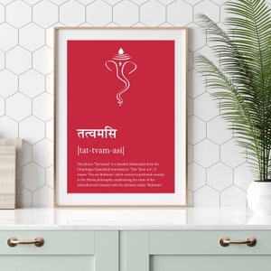 Spiritual | (set of 3)| Tatvamasi | Sanskrit | Digital Prints | Gift ...