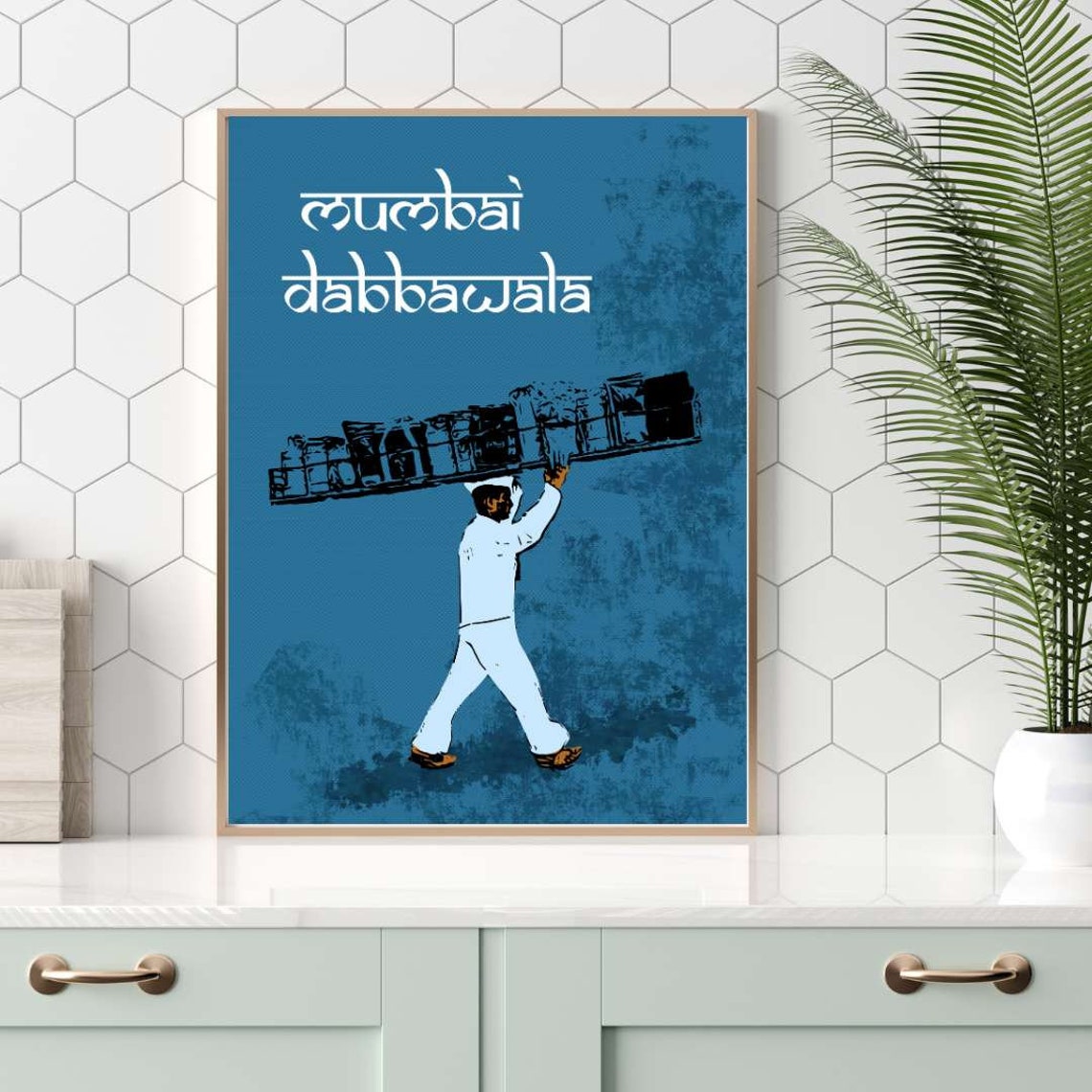 Mumbai Dabbawala Poster, Lunchbox Delivery, Tiffin Service, Mumbai ...