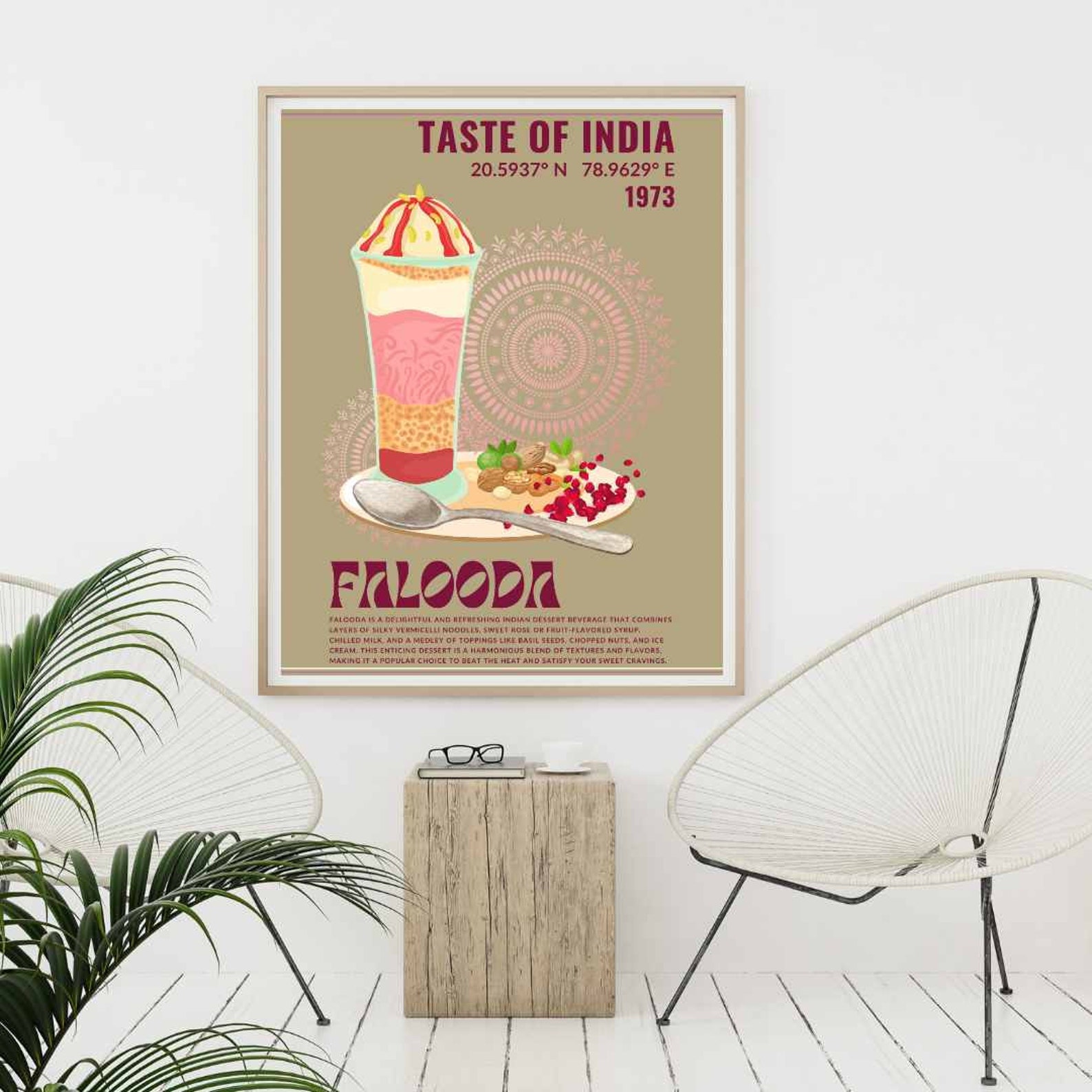 Falooda Art | India Poster | Desi Art | Kitchen Décor | Food Art | Mid ...