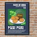Pani Puri Art | India Poster | Desi Art | Kitchen Décor | Food Art ...
