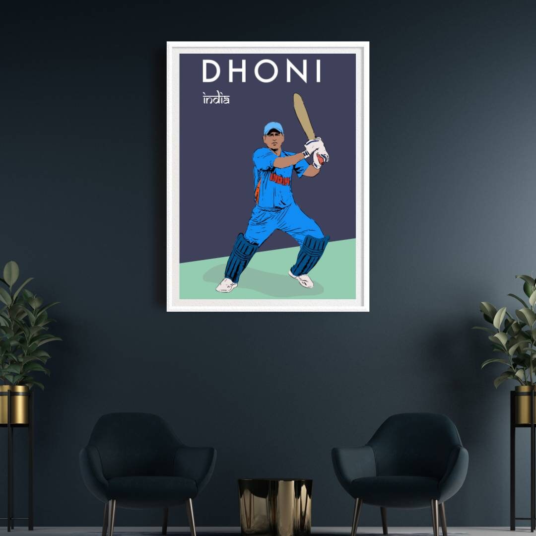 Mahendra Singh Dhoni Poster, Cricket Legend Artwork, Limited Edition ...