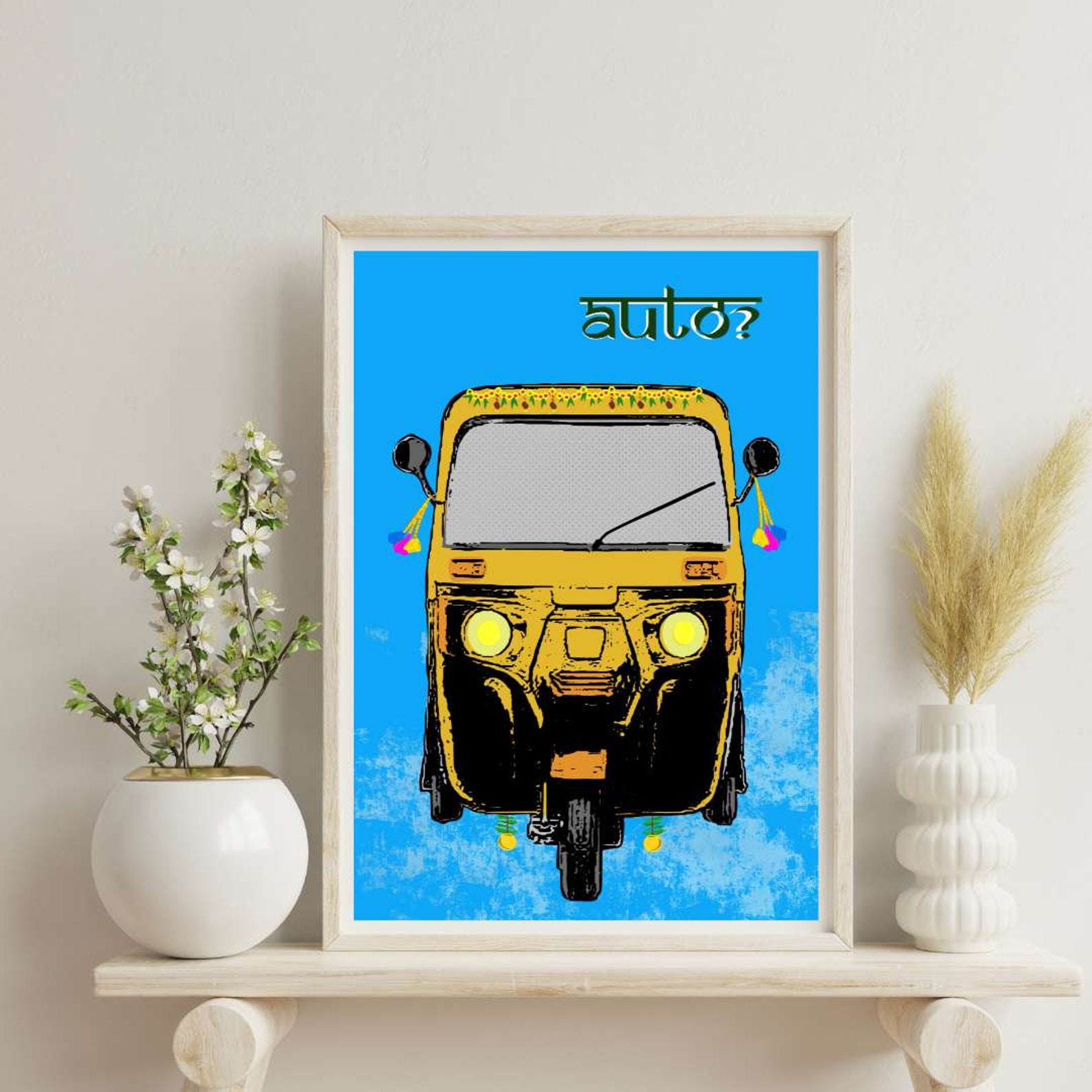 Indian Autorickshaw, Rickshaw Art, Traditional Transport, Wall Décor ...