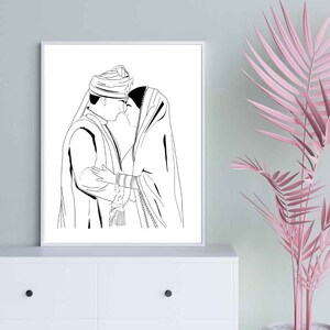 Indian Wedding Line Art I Line Wall Print I Wall Print Indian ...