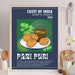 Pani Puri Art India Poster Desi Art Kitchen Décor Food Art Mid Century ...
