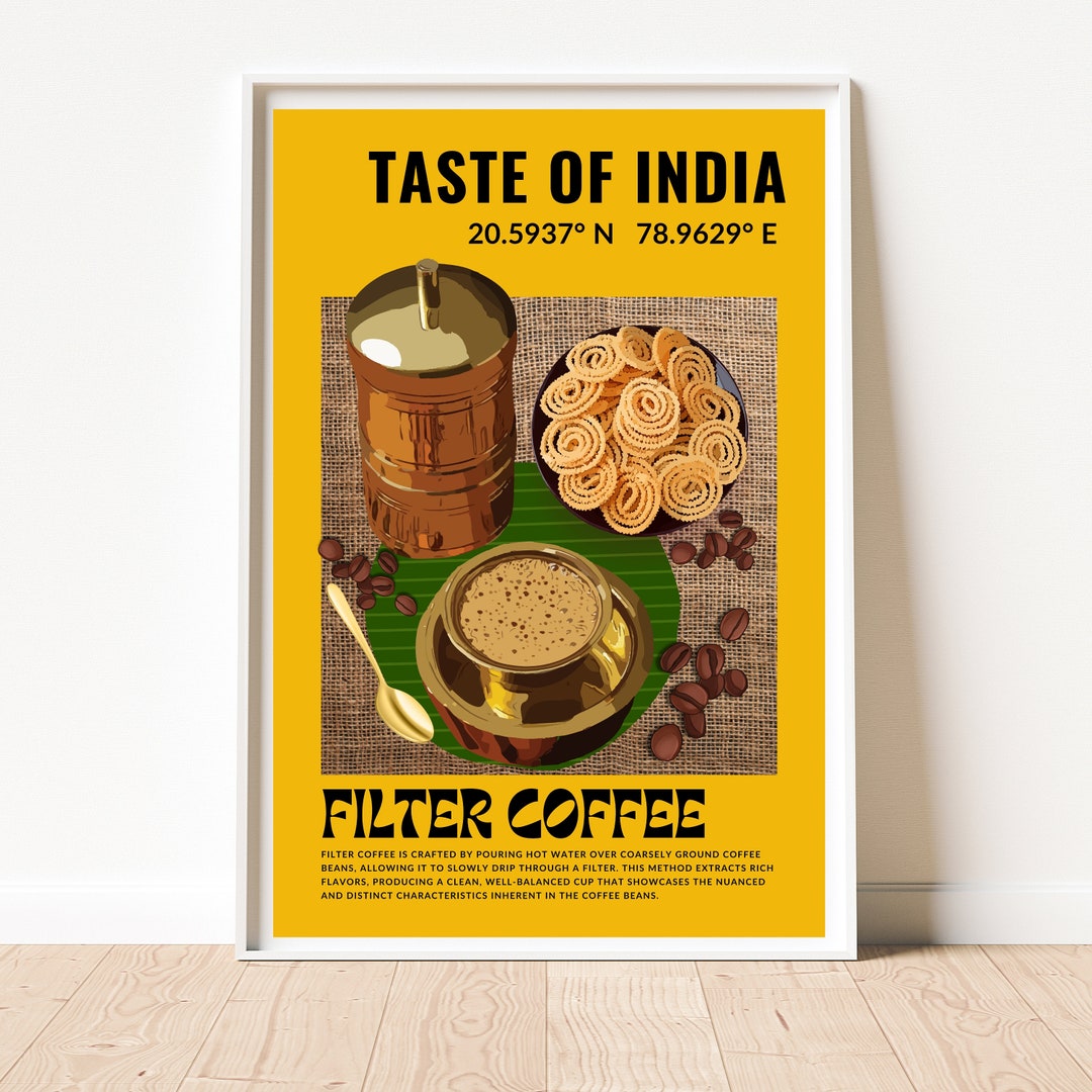 Filter Coffee | India Poster | Desi Art | Kitchen Décor | Food Art ...