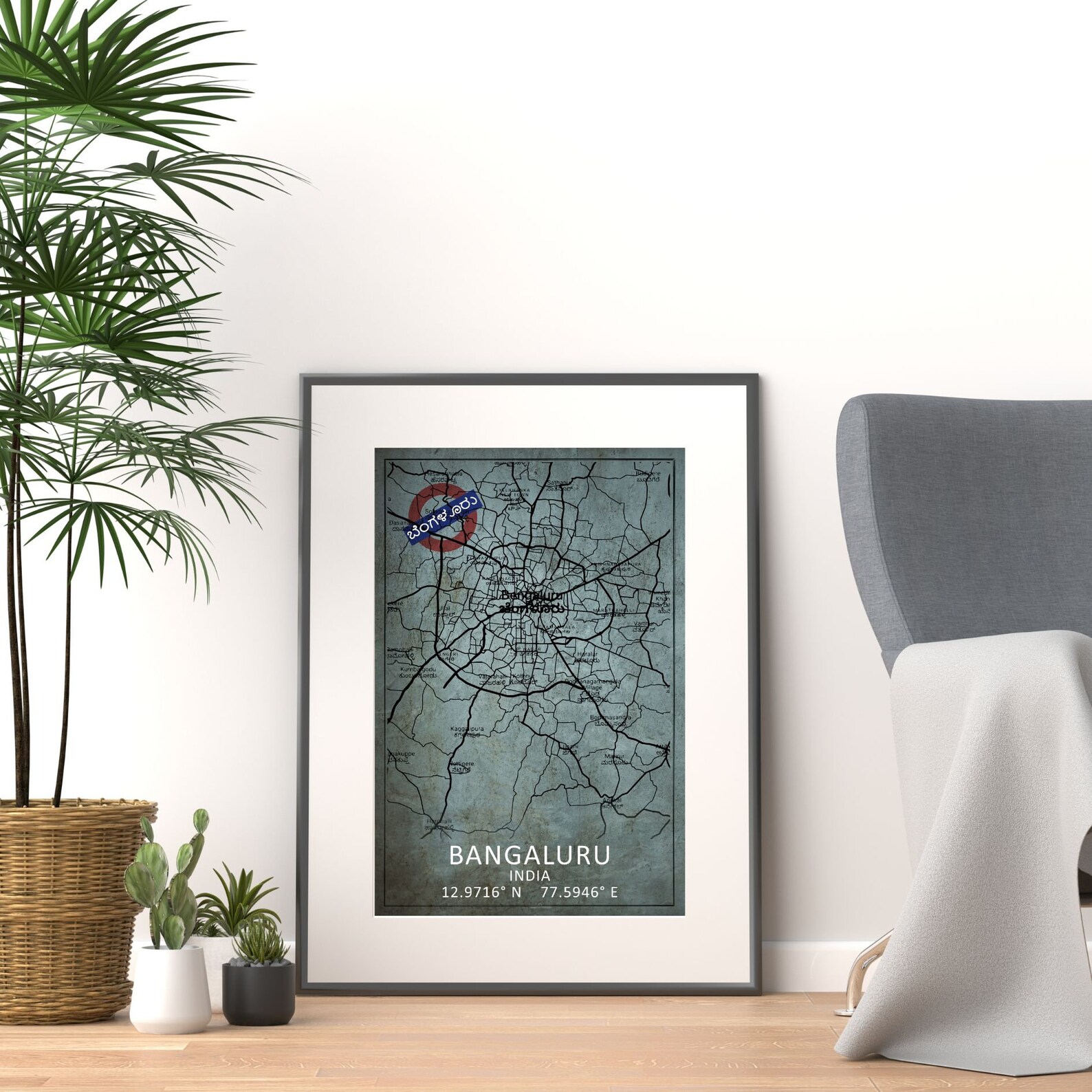 Bengaluru Map Print | Bengaluru Map | India Map Art | Bengaluru City ...