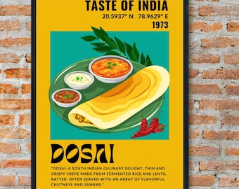 Idli Sambar | India Poster | Desi Art | Kitchen Décor | Food Art ...