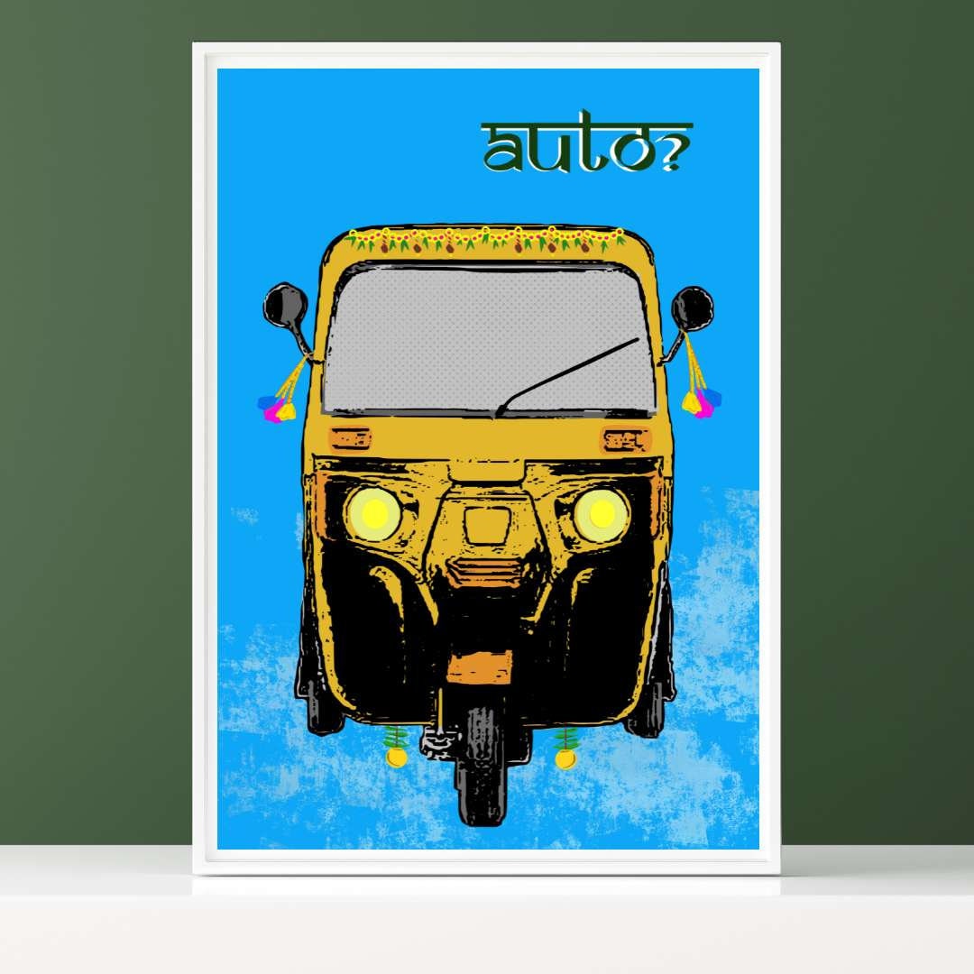 Indian Autorickshaw, Rickshaw Art, Traditional Transport, Wall Décor ...